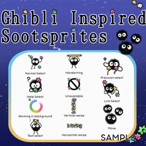 Cute Ghibli Inspired Sootsprite Mouse Cursor Complete PC Mouse Pointers ...