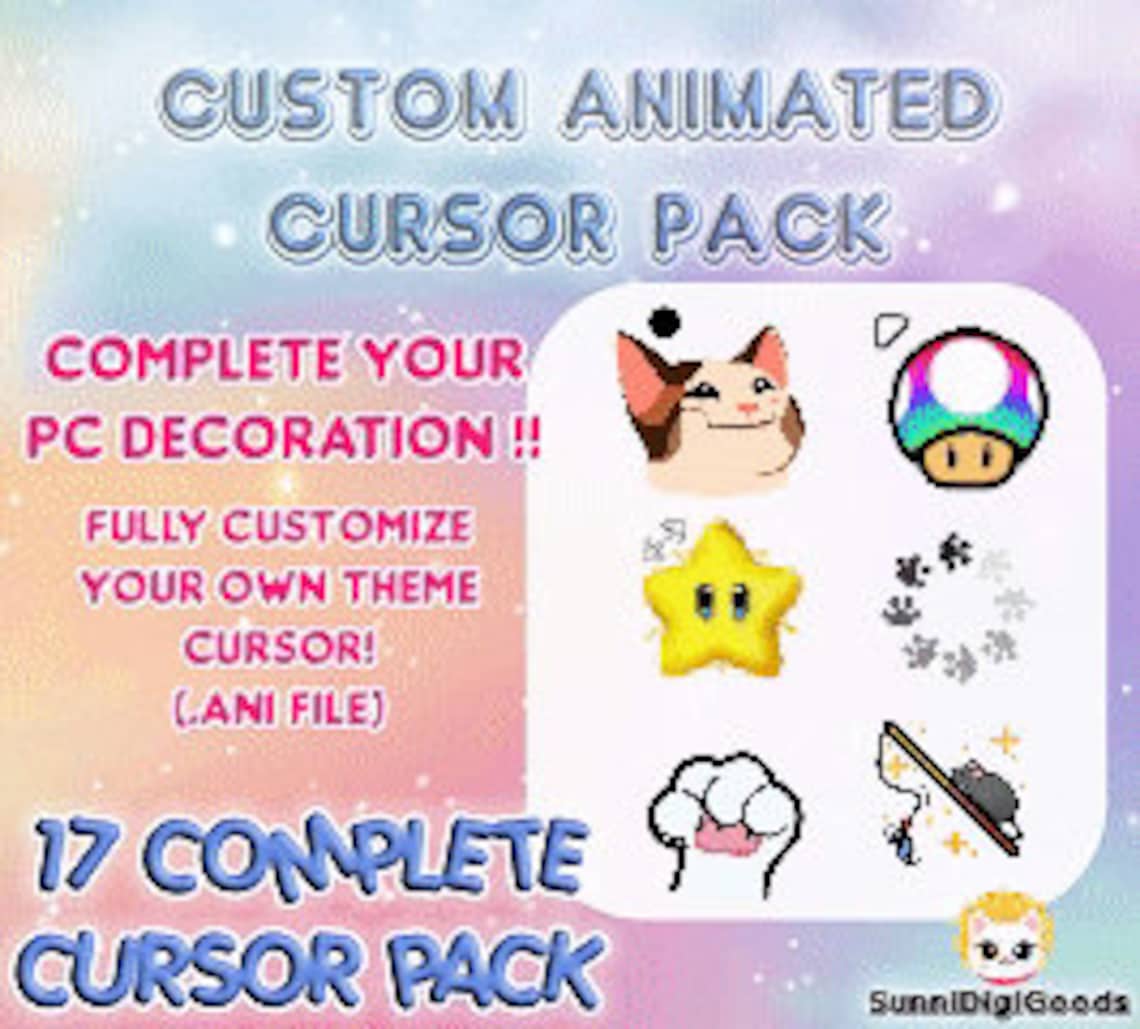 Personalize Custom Animated Cursor Mouse Cursor Complete PC Mouse ...