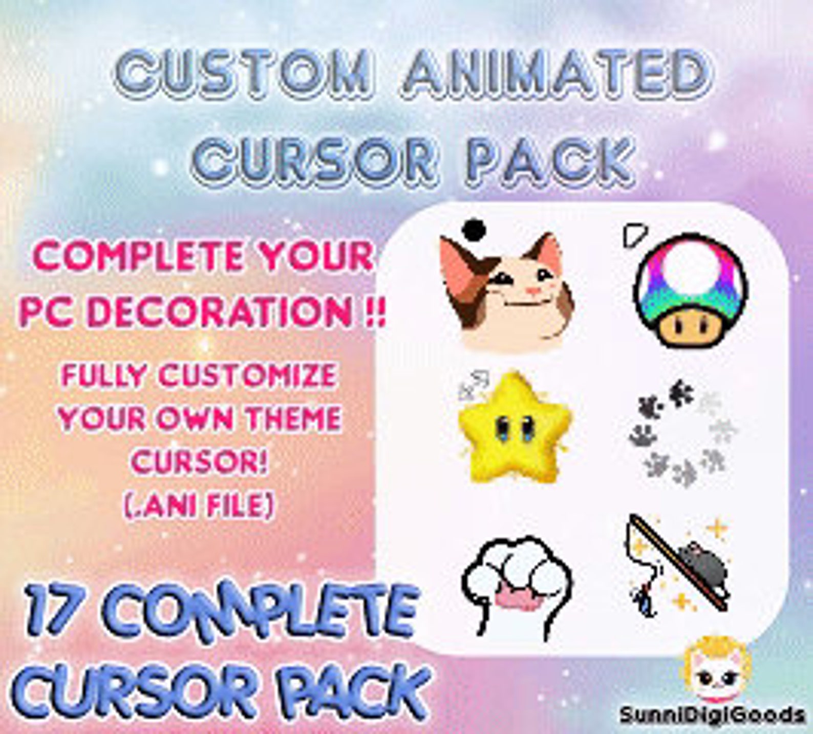 Personalize Custom Animated Cursor Mouse Cursor Complete PC Mouse Pointers for Windows Gaming ...