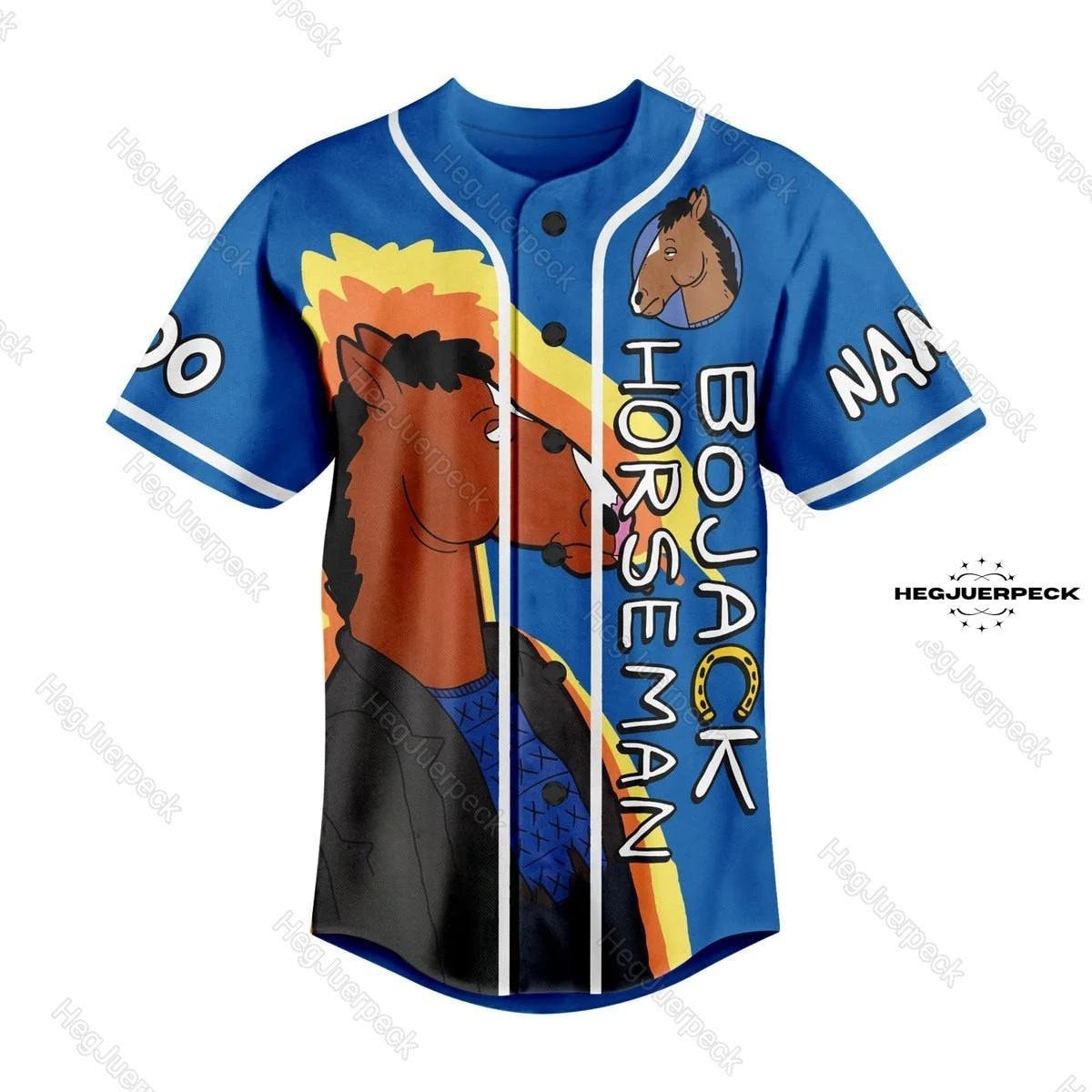 Bojack Horseman Shirt, Bojack Horseman Baseball Shirt, Personalized ...