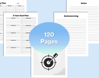 Printable Goal Planner Canva Template - Etsy