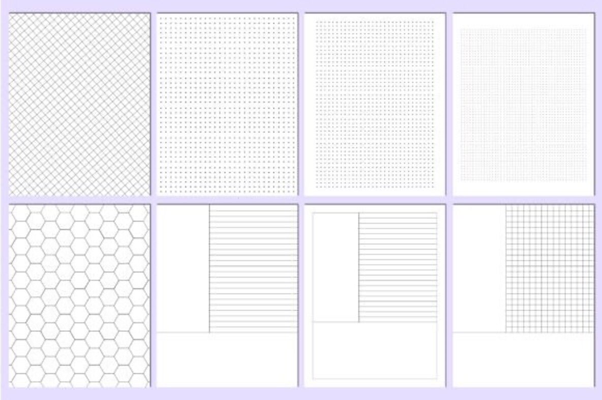 Printable Notebook Paper Bundle Canva - Etsy