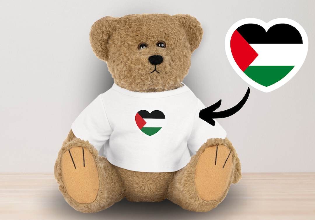 The Heart of Palestine Flag, Plush Toy With Removable T-shirt, Elephant ...