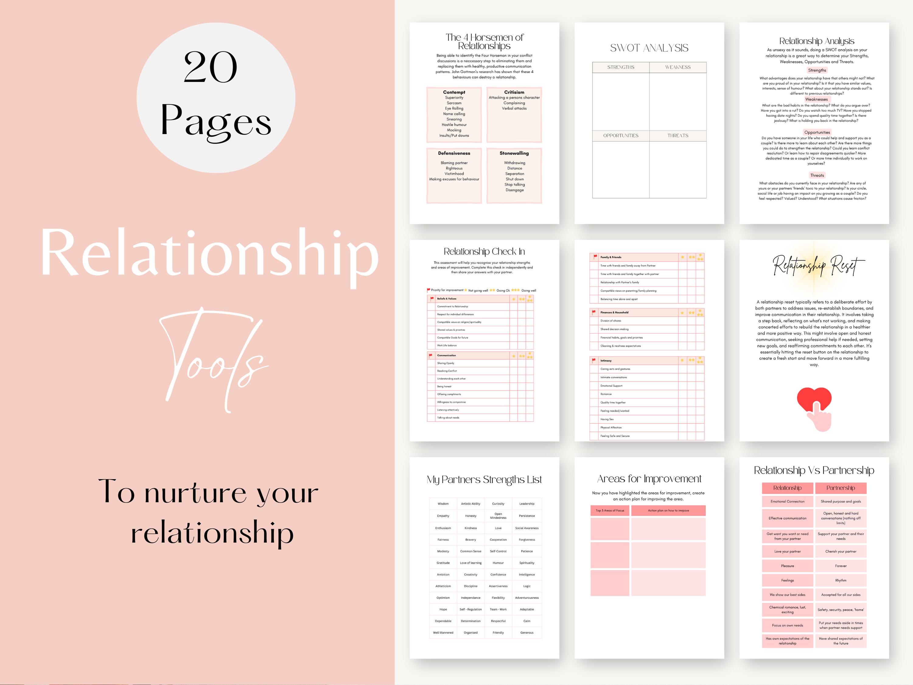Couples Communication Skills Workbook Marriage Counseling Worksheets ...