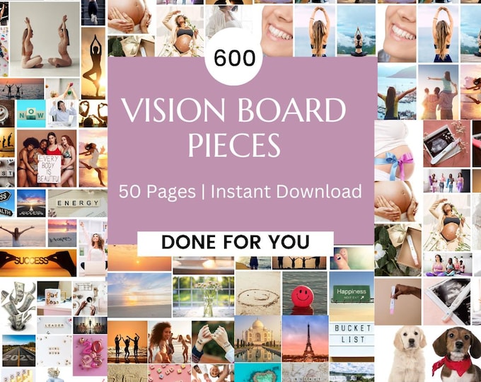 2025 Vision Board, 2025 Vision Board Template, Digital Vision Board ...