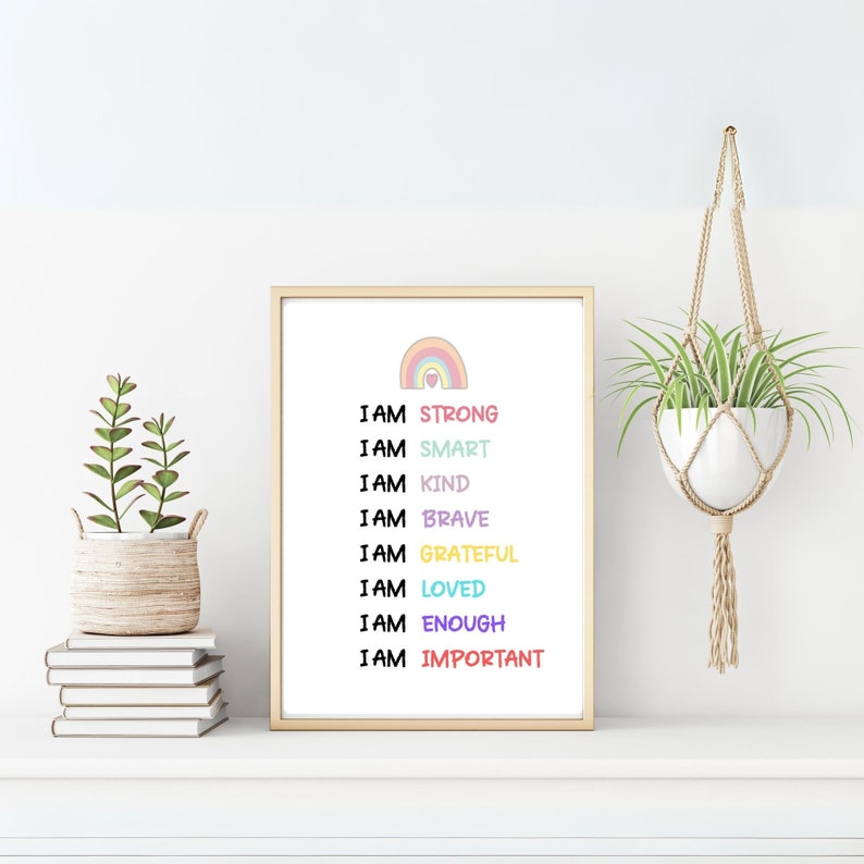 Calm Corner Poster I Am Affirmations for Children Poster Teacher ...