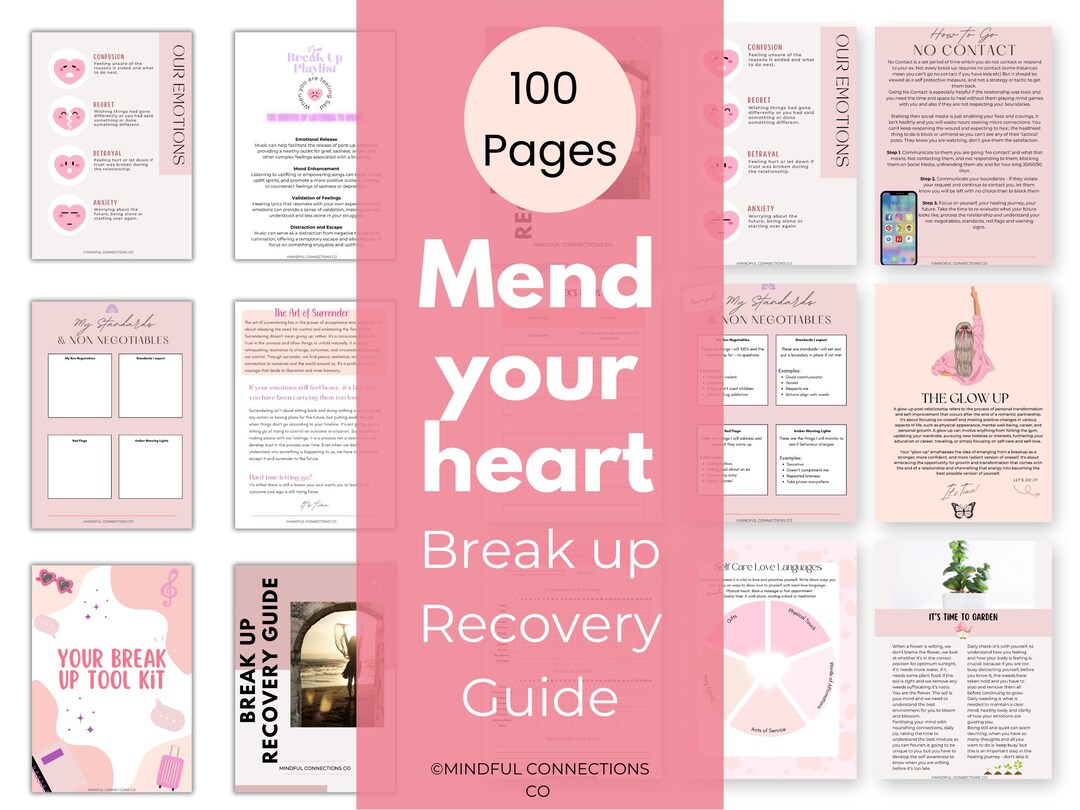 Break up Recovery Therapy Worksheets Heart Break Toxic Relationship ...