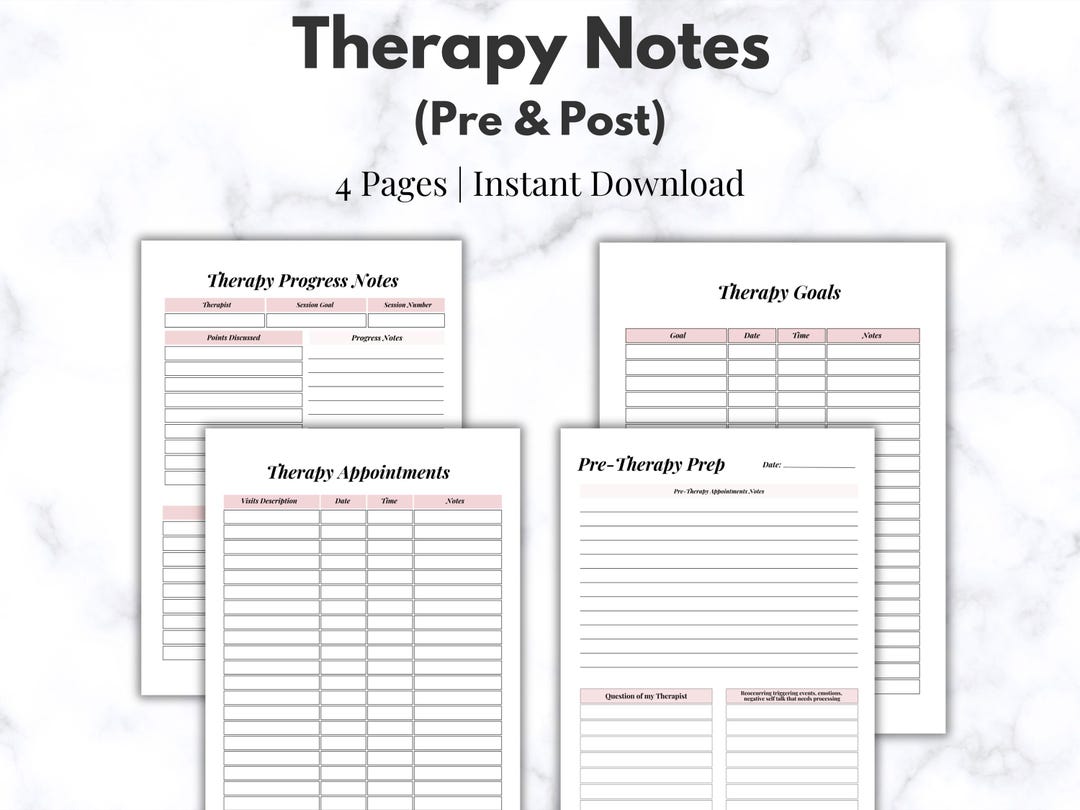 Therapy Progress Notes Template Therapy Session Plan Therapy Goals and ...