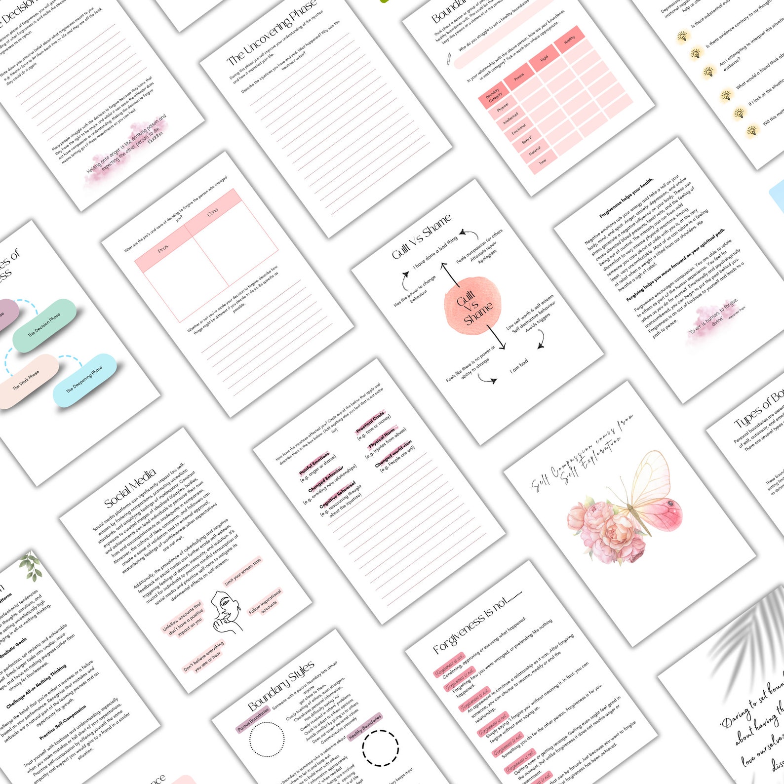 Self Esteem Workbook to Boost Self Confidence and Self Compassion, With ...