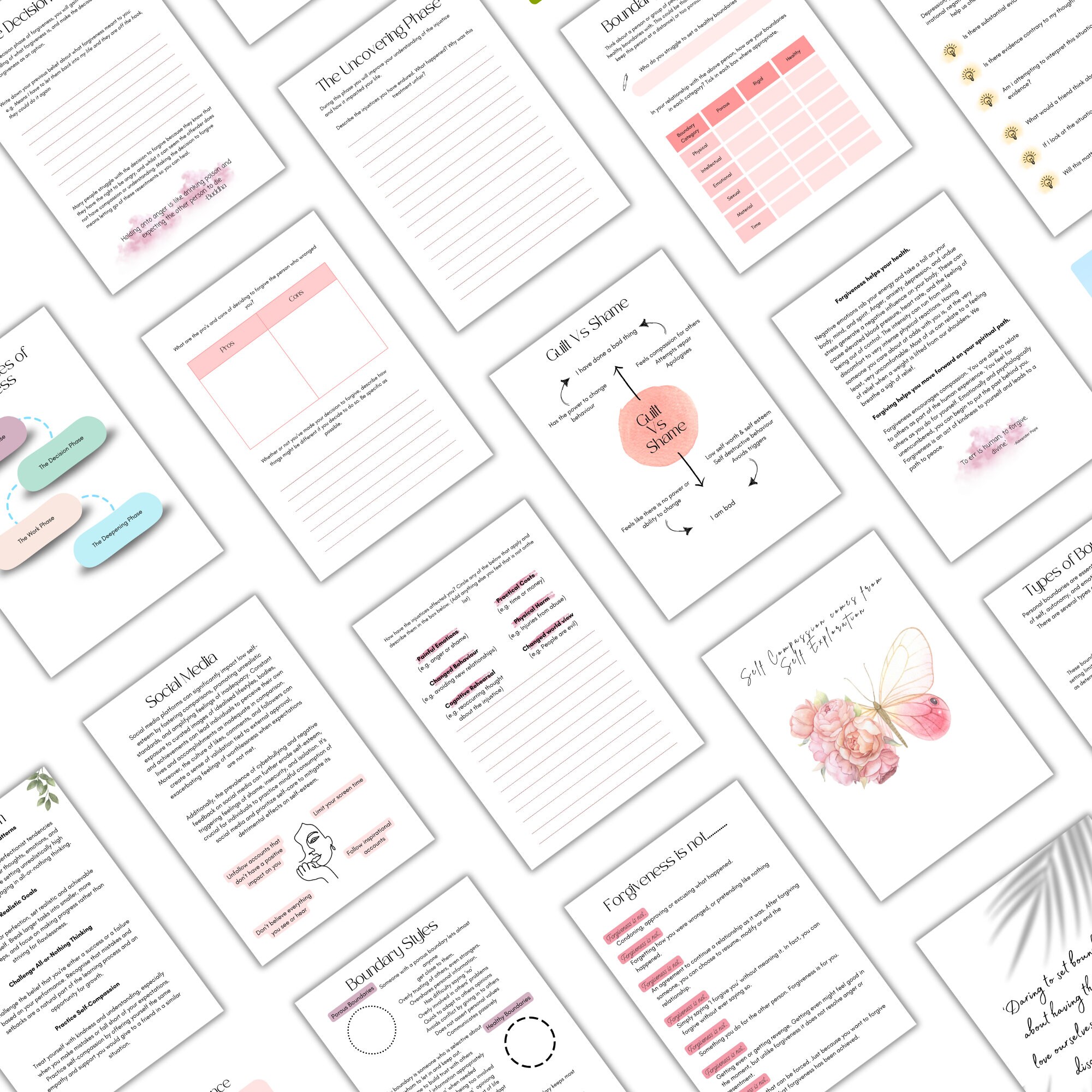 Self Esteem Workbook to Boost Self Confidence and Self Compassion, With ...