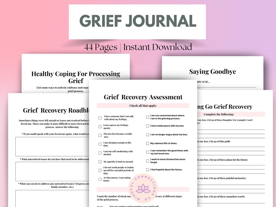 Grief Therapy Worksheets Acceptance Therapy Lost Love One Grief and ...