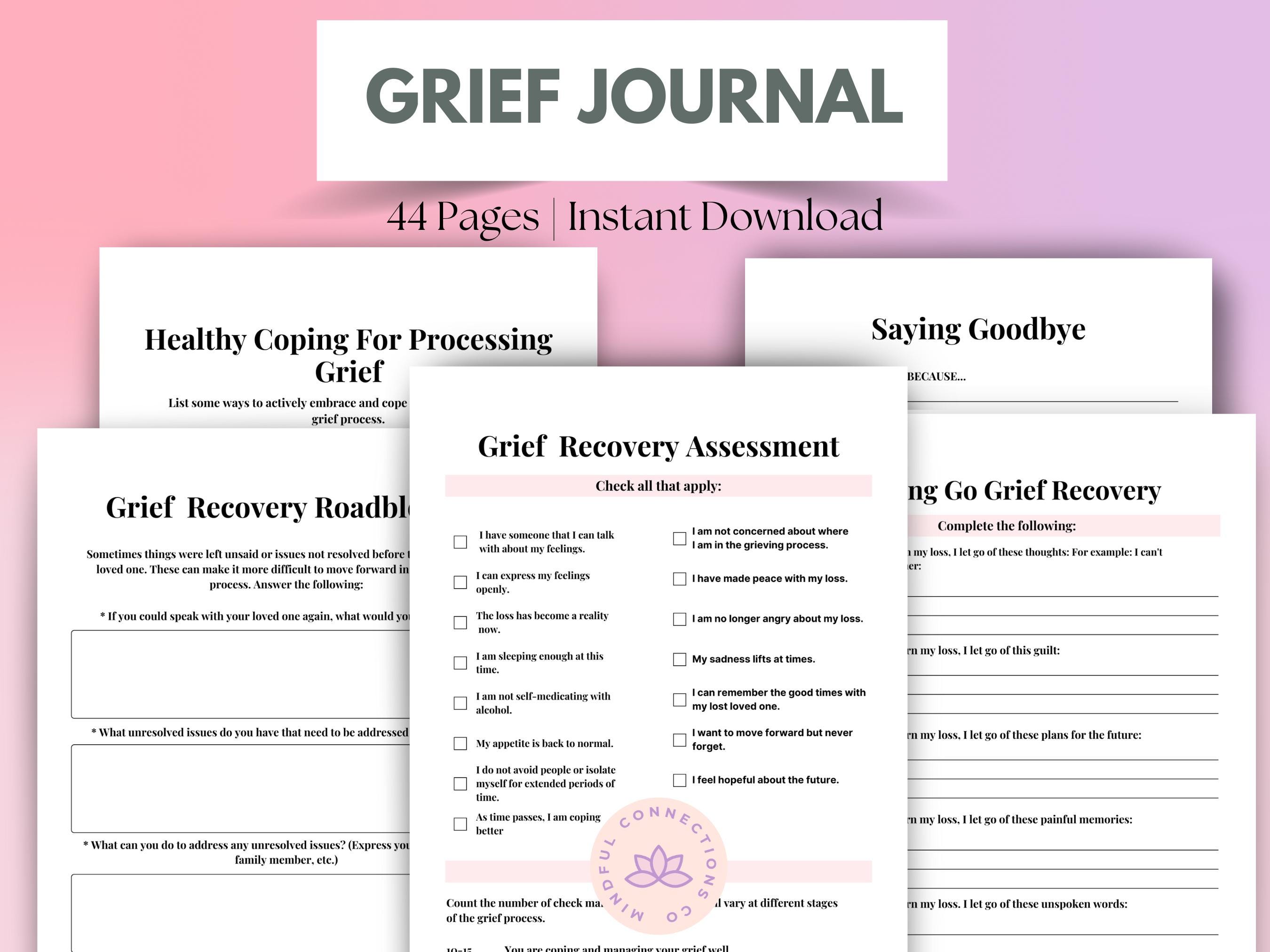 Grief Therapy Worksheets Acceptance Therapy Lost Love One Grief and ...