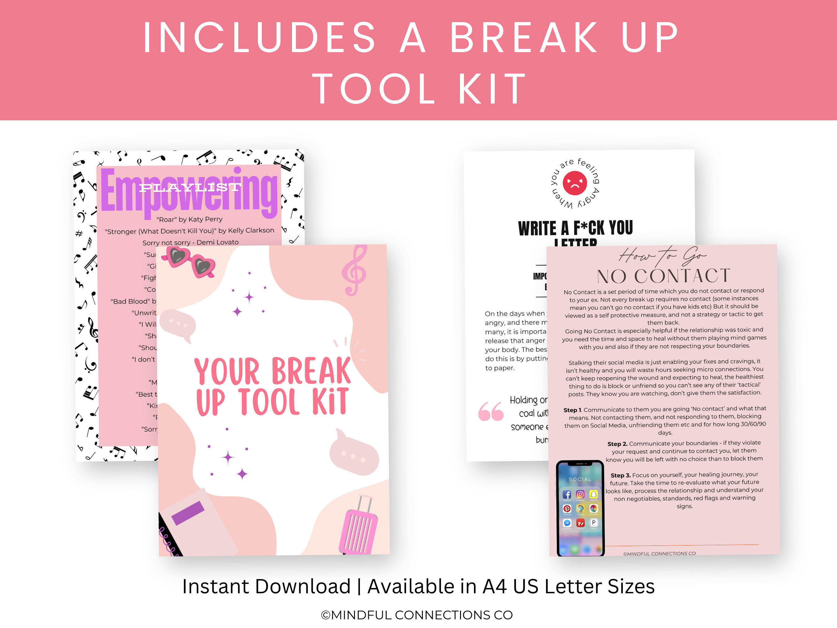 Break up Recovery Therapy Worksheets Heart Break Toxic Relationship ...