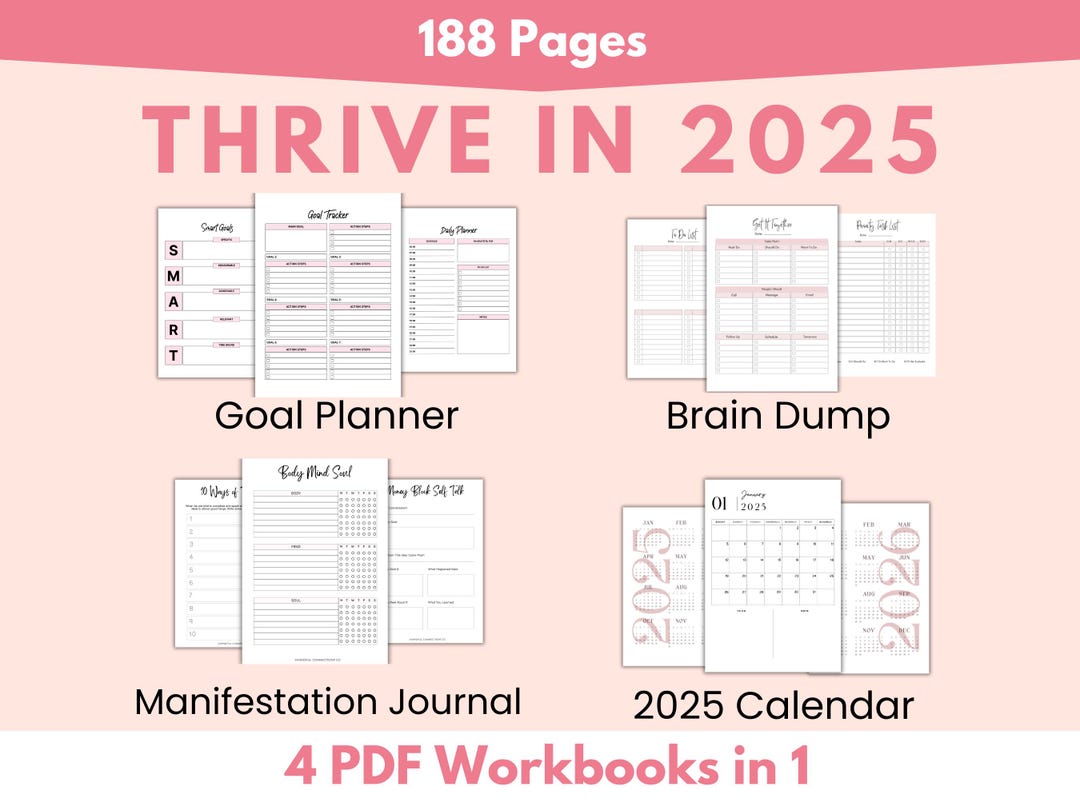 New Year Resolution 2025 Planning Goal Setting Worksheet Money Blocks ...