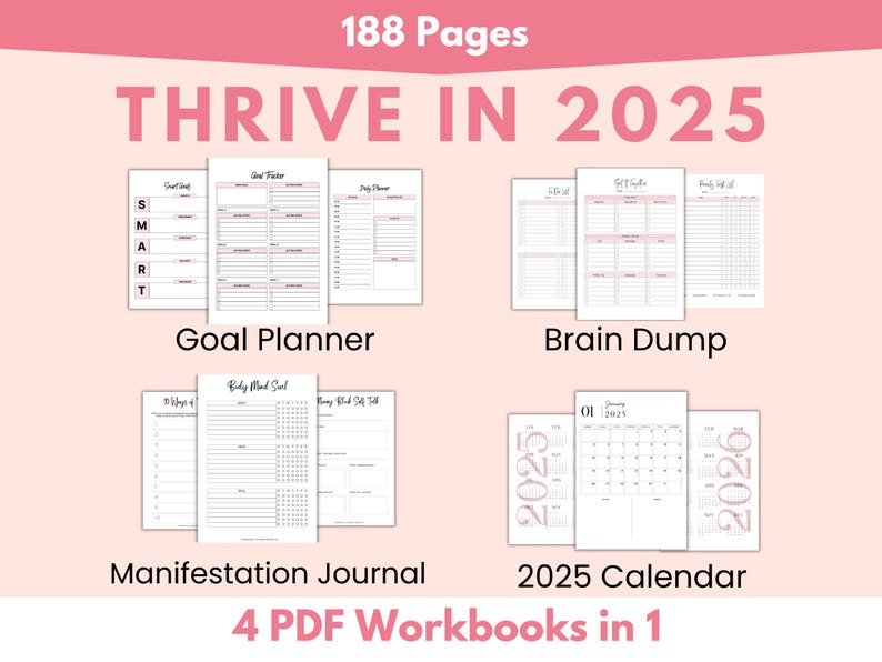 New Year Resolution 2025 Planning Goal Setting Worksheet Money Blocks ...