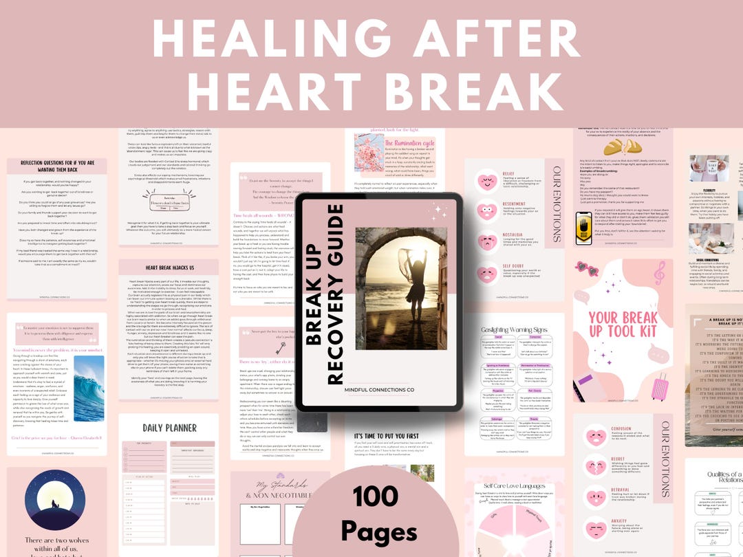 Heartbreak Healing Workbook Digital Self-help Self-care Planner Women ...