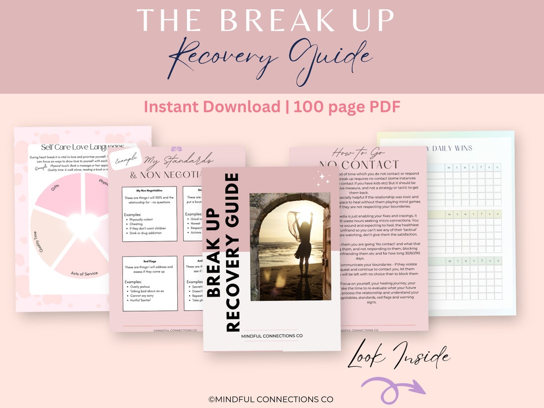 Break up Recovery Guide, Healthy Relationship, Self Esteem Sheet ...