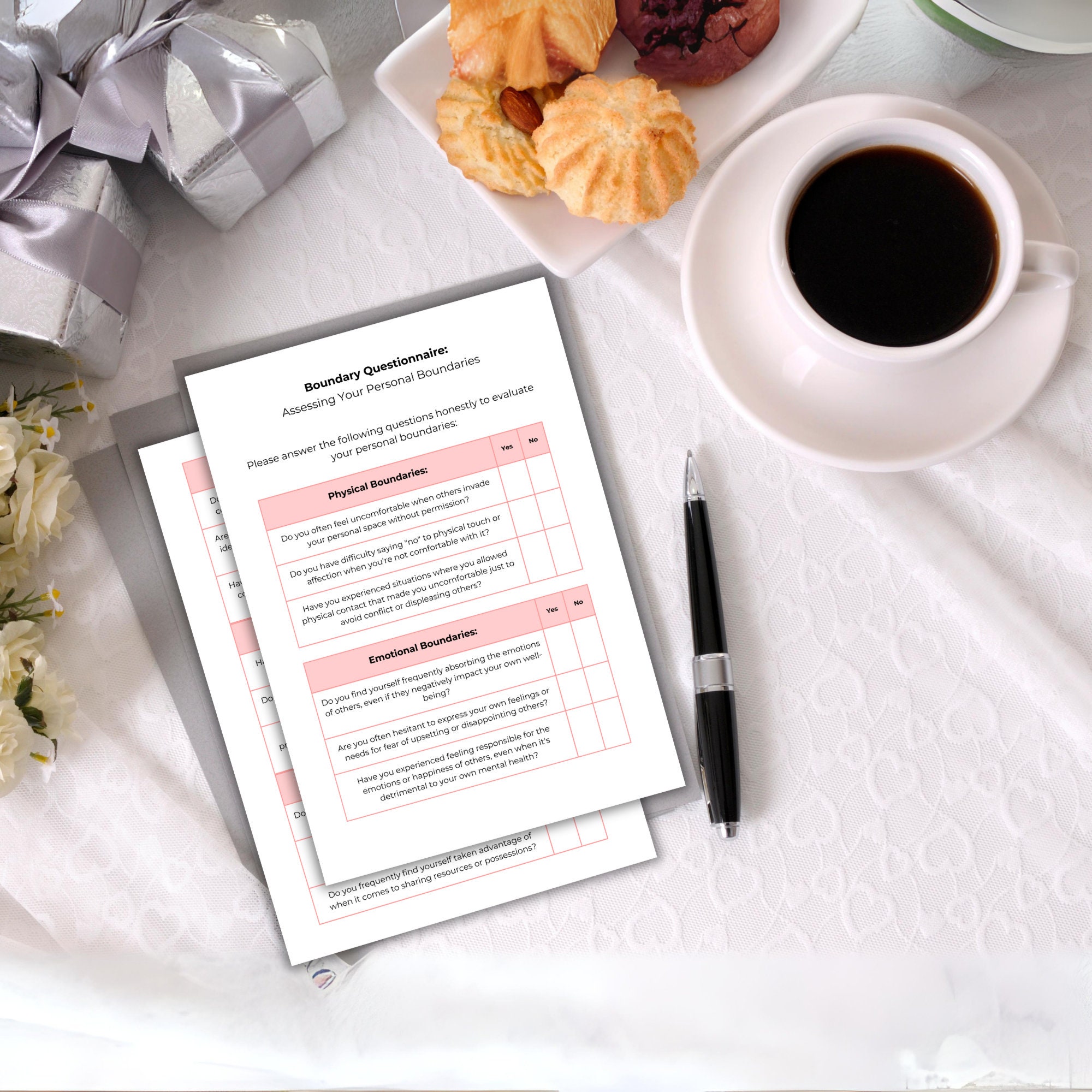 Boundary Setting Worksheets Healthy Boundaries Workbook Boundary Statements Assertive ...