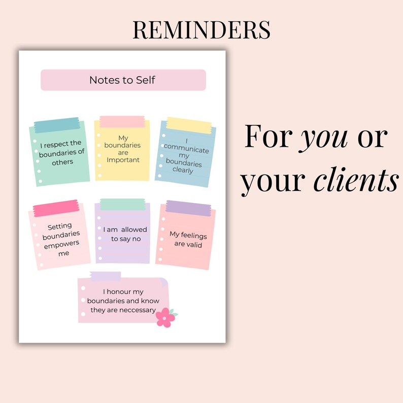 Healthy Boundaries Therapy Posters Boundary Statements Therapy ...