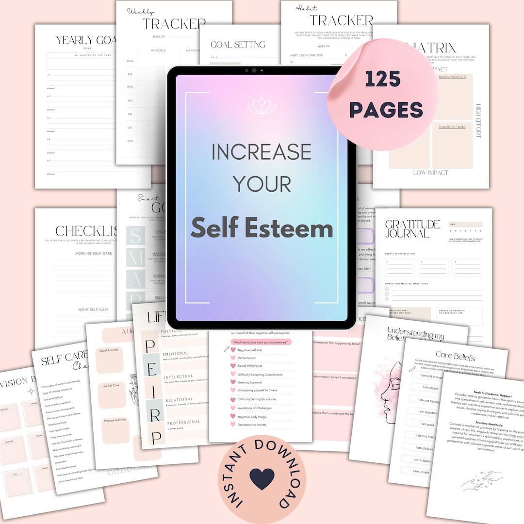 Self Esteem Workbook Self Acceptance Self Esteem Activities Self ...