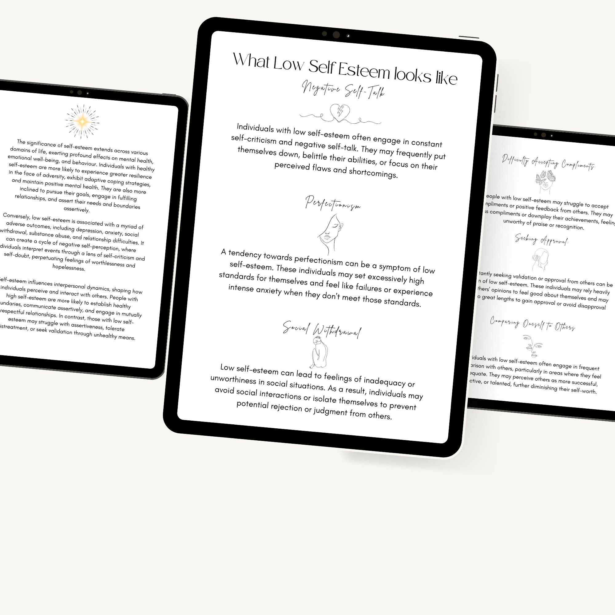 Self Esteem Workbook To Boost Self Confidence And Self Compassion With