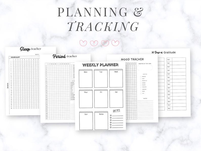 Printable Premade Bullet Journal Pages BUJO Template Starter Kit ...