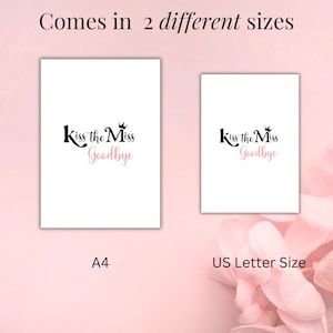 Kiss the Miss Goodbye Printable Hen Party Game Miss to Mrs Hen Party ...