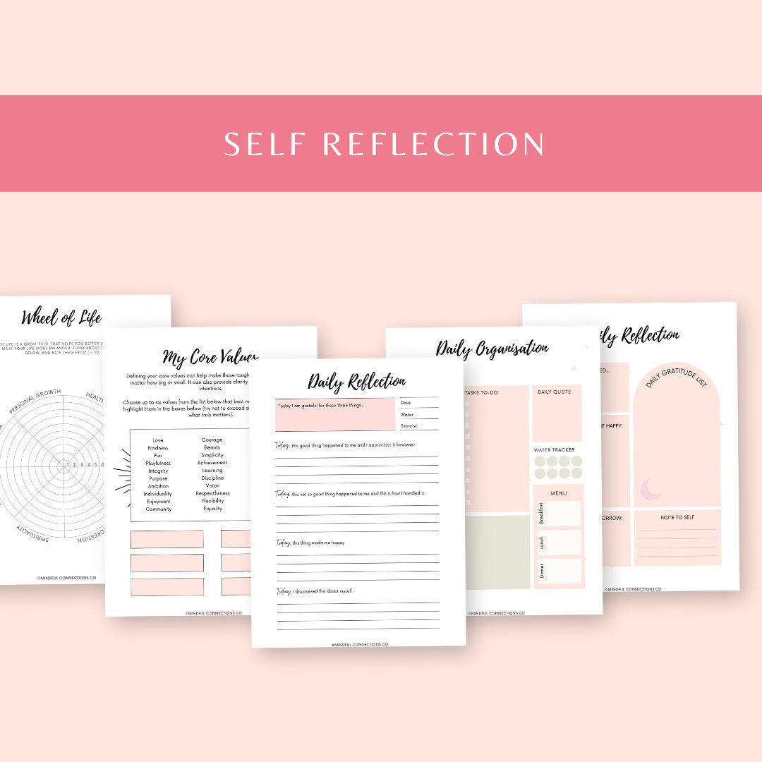 Self Care Planner, Mindfulness Workbook, Habit Tracker, Self Love ...