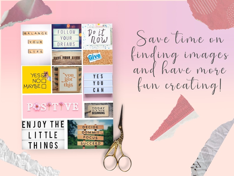 2025 Vision Board Kit Printable Manifestation Kit Graphic Vision Board ...