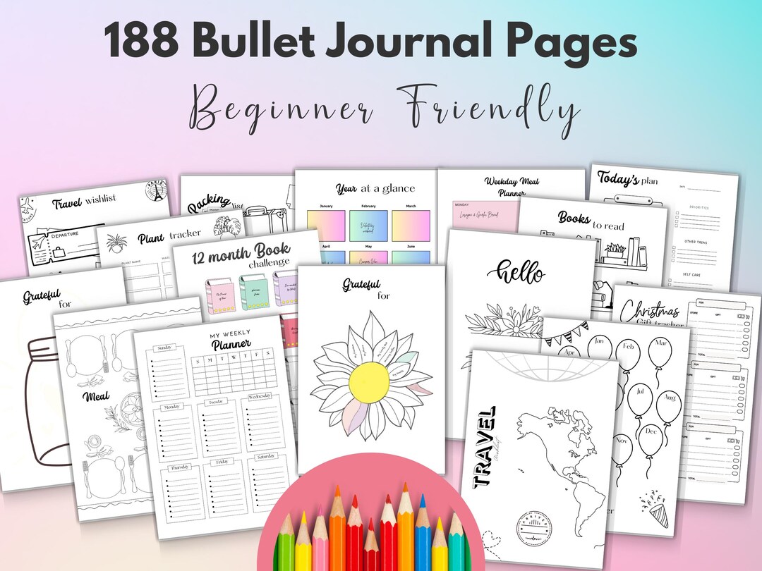 Printable Bullet Journal Pages Bullet Journal for Beginners Printable ...