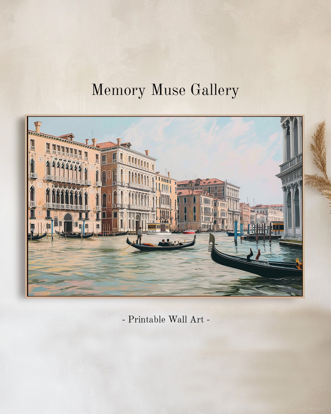 Slice of Life in Venice Italy Painting, Printable Wall Art, Home Decor ...