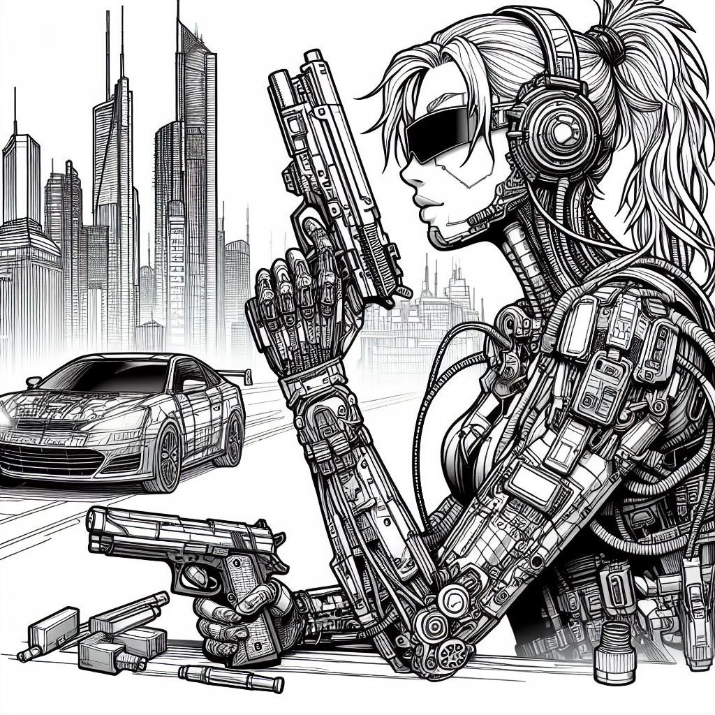 Cyberpunk Adult Coloring Book - Etsy