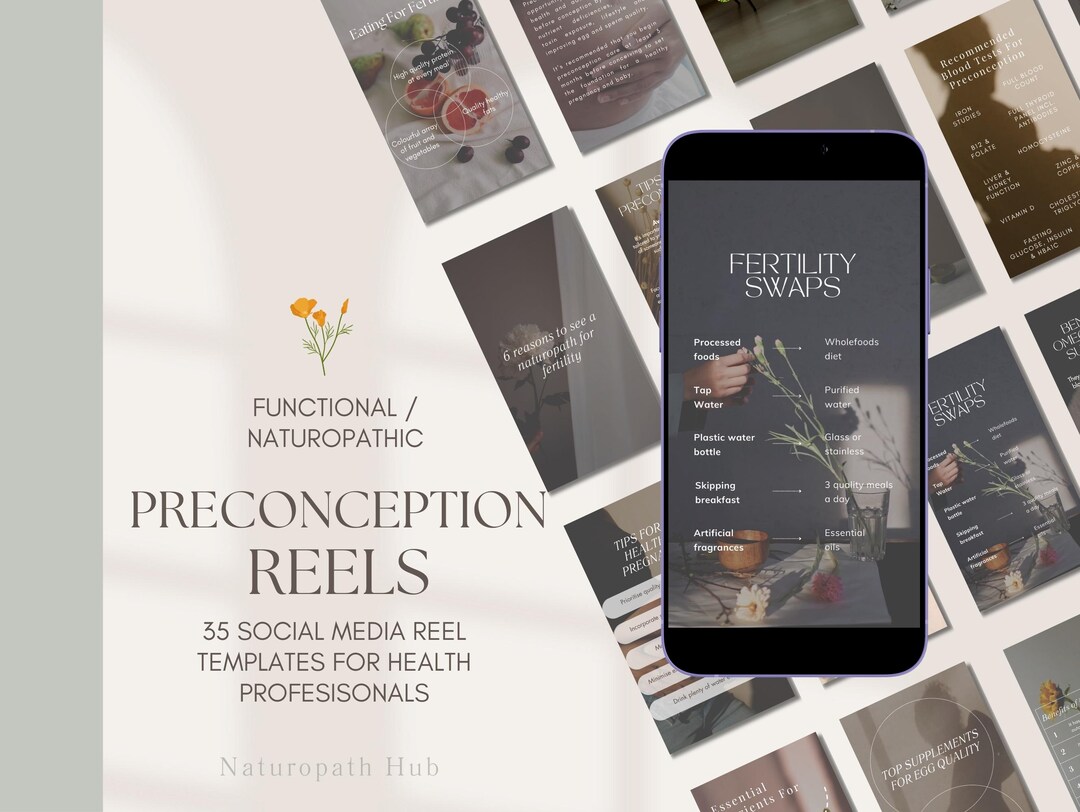 Fertility and Preconception Social Media Reels, 35 Educational Posts ...