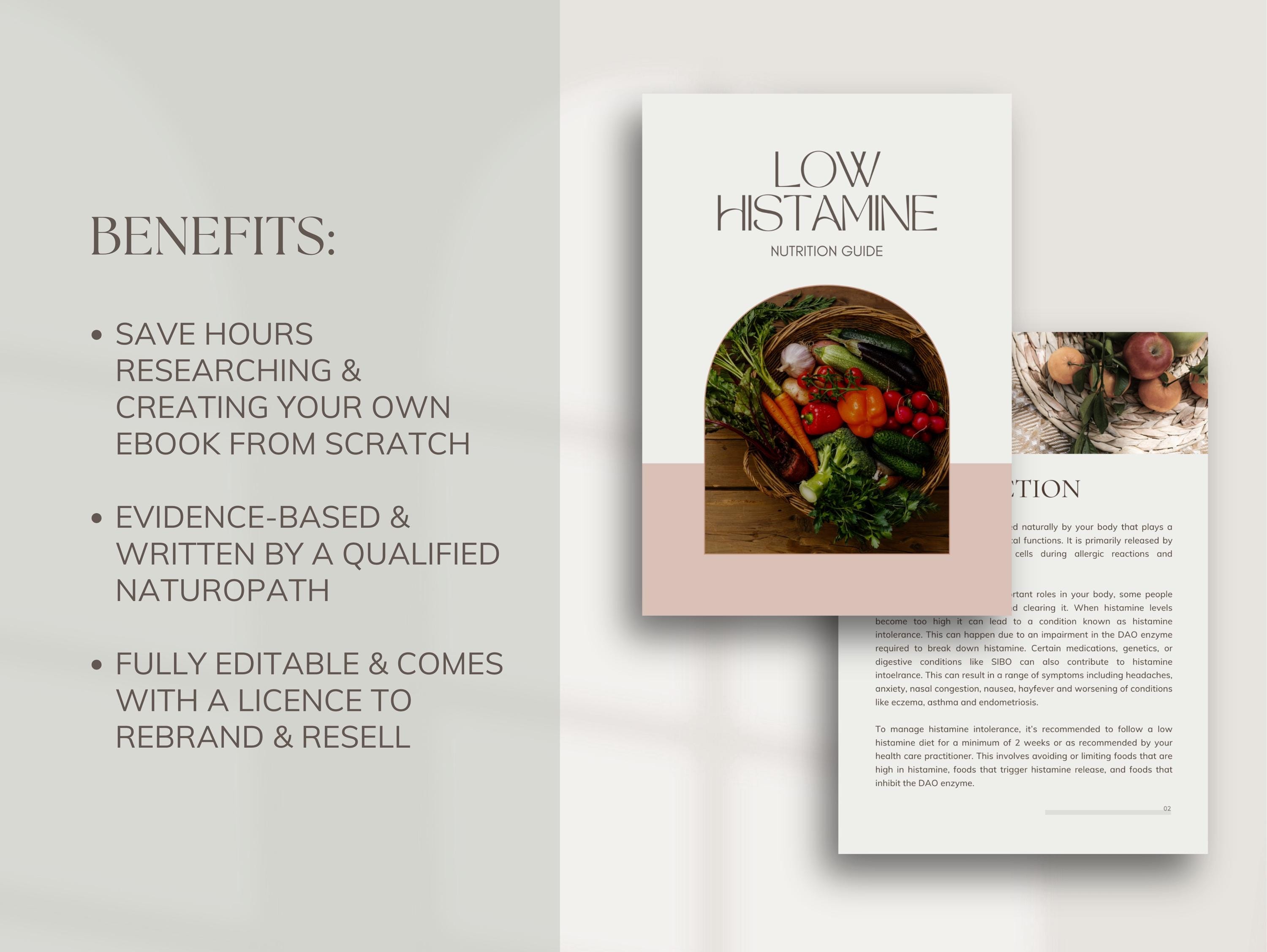 Low Histamine Recipe Book | Canva Template | Commercial License ...