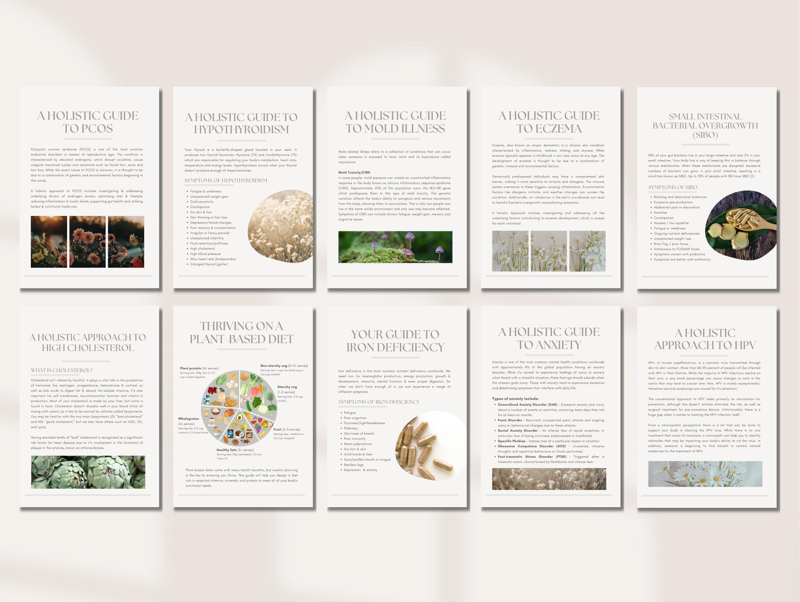 Patient Handouts Bundle | Canva Template | for Naturopaths ...