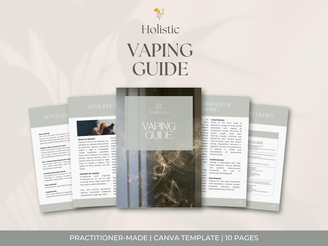 Vaping | Nicotine Addiction | Patient Handout | Editable | Canva ...