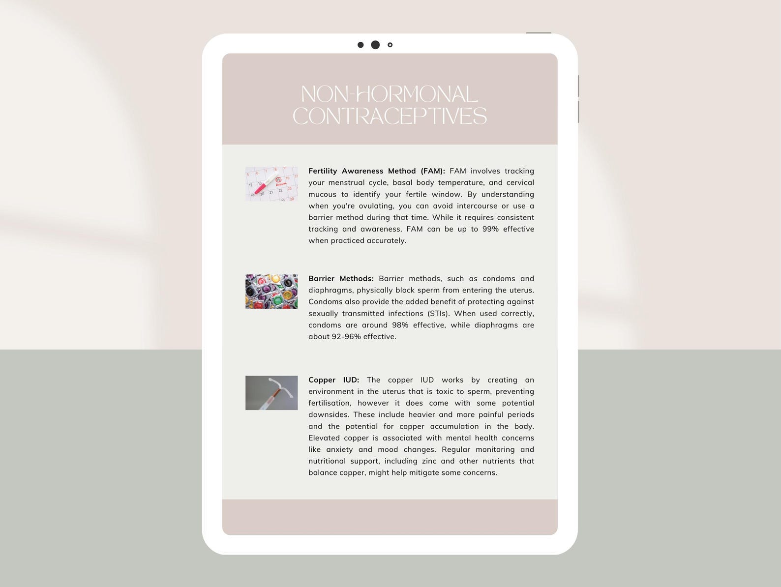 Holistic Oral Contraceptive Guide | Patient Handout | Editable | Canva ...