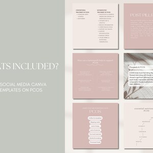 PCOS Social Media Posts Canva Template for Naturopaths, Nutritionists ...