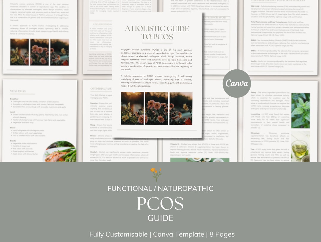 Holistic PCOS Guide | Editable | Canva Template | for Naturopaths ...