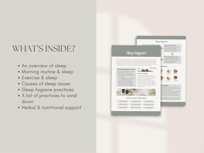 Sleep Patient Handout, Canva Template, for Naturopaths, Nutritionists ...