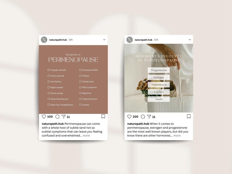 Menopause Template Bundle - Social Media Posts, Reels, Ebook ...