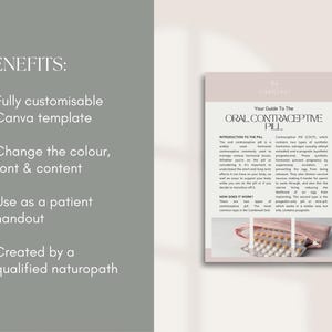 Holistic Oral Contraceptive Guide | Patient Handout | Editable | Canva ...