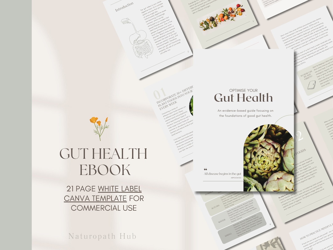 Gut Health Ebook | White Label | Canva Template | for Naturopaths ...