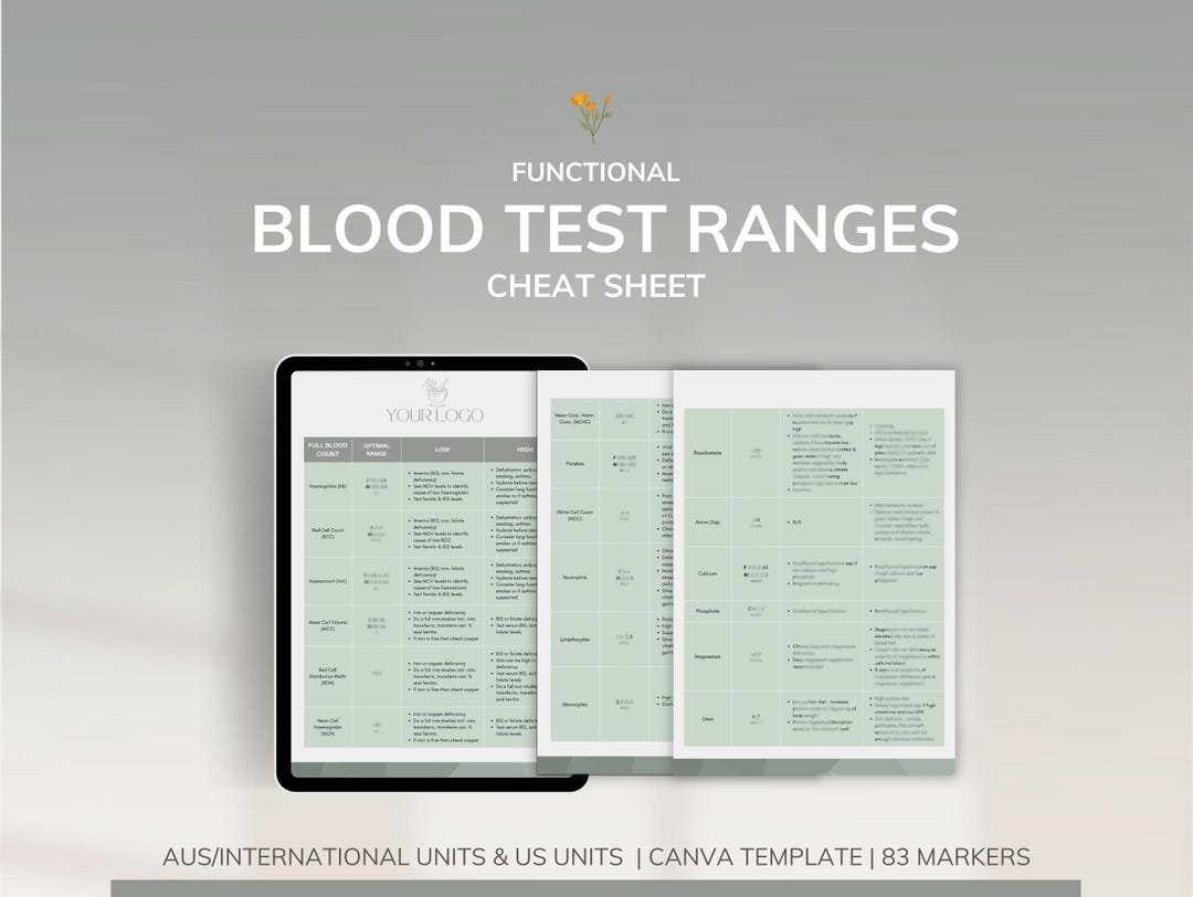 Blood Test Reference Chart, Naturopath Nutritionist, Pathology Cheat ...