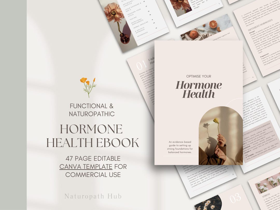 Hormone Health Ebook Canva Template Commercial License Resale Rights ...