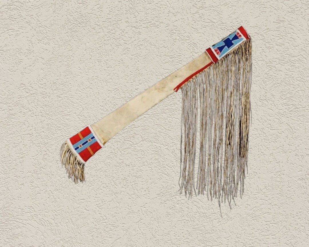 Handmade Native American Sioux Style Suede Leather Rifle Scabbard With ...