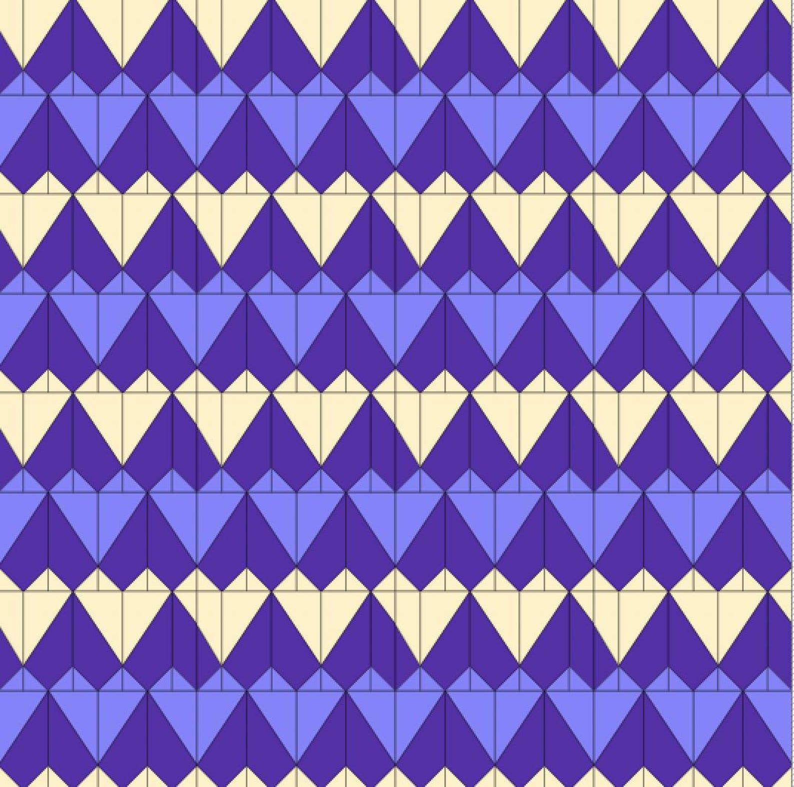 Tumbling Hearts FPP - Tessellating Heart Quilt Pattern - 10" X 10 ...