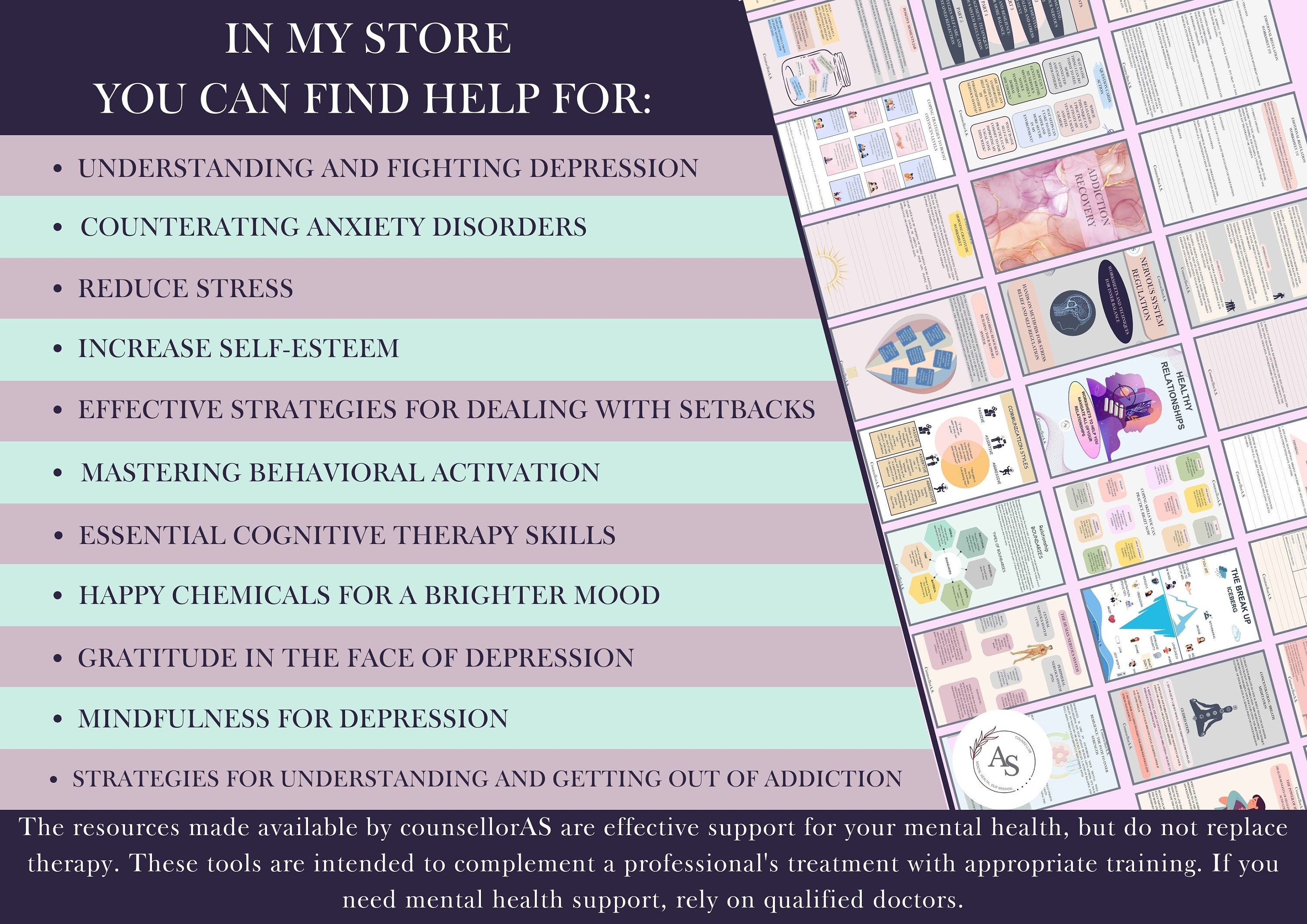 GROWTH MINDSET - Self-care Poster - Therapeutic Environment Decoration ...