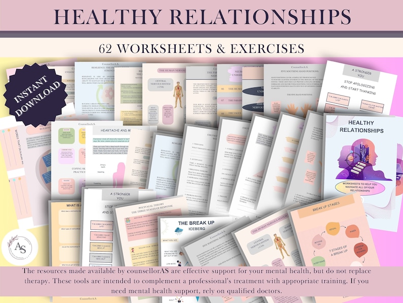 Healthy Vs Unhealthy Relationships, Workbook, Teen Health, Anxiety ...