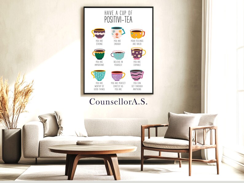Motivational Poster – Positive Affirmation Wall Art – Mental Well-being ...